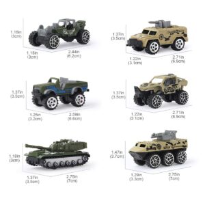 Jenilily Army Toys Cars for Boys Tank Military Truck Vehicle Mini Car Toys Carrier Truck Set for Toddlers Boys 3 4 5 6 Years Old