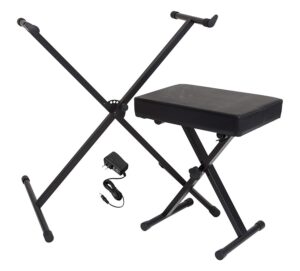 yamaha oem portable keyboard accessory pack with stand, bench and power supply