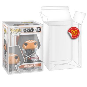 20 pack funko pop protector display case - soft plastic protective box case to keep your collection in mint condition - showcase your collection with durable, clear protectors