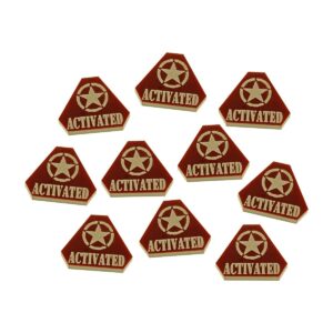 litko world war two miniature wargames national faction activated token game pieces compatible with bolt action (brown (united states))