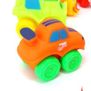 Big Mo's Toys Baby Cars - Soft Rubber Toy Car Set Small Vehicles for Babies and Toddlers - 12 Pieces