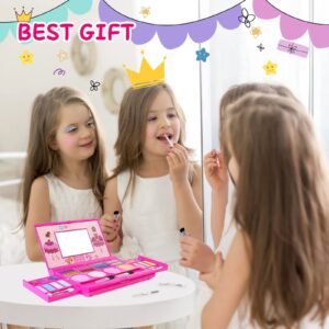 AMOSTING Real Makeup Toy for Girls Pretend Play Cosmetic Set Make Up Toys Kit Gifts for Toddler Kids