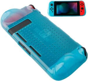 airmate switch carrying case compatible with nintendo switch/switch oled (blue)