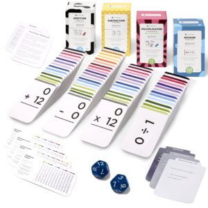 think tank scholar 681 math flash cards & math dice (award winning) addition, subtraction, multiplication & division - all facts & games - kids ages 4+ kindergarten, 1st, 2nd, 3rd, 4th, 5th, 6th grade