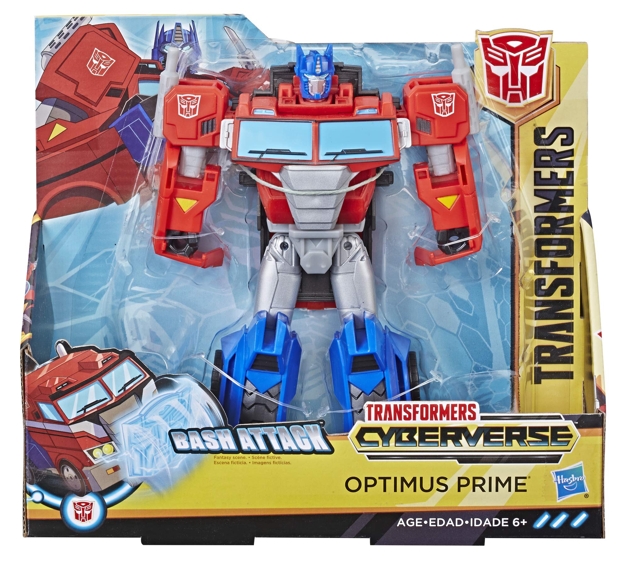 Transformers E3639 Cyberverse Action Attackers: Ultra Class Optimus Prime Action Figure Toy