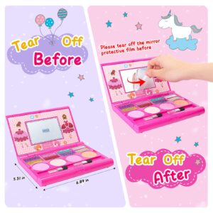 AMOSTING Real Makeup Toy for Girls Pretend Play Cosmetic Set Make Up Toys Kit Gifts for Toddler Kids