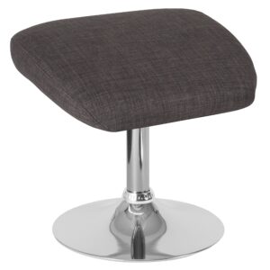 flash furniture egg series dark gray fabric ottoman