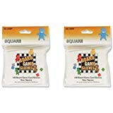 arcane tinmen square board game card sleeves – 70mm x 70mm – bundle of 2 – 200 sleeves total