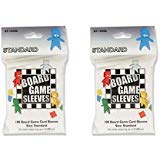 arcane tinmen standard board game card sleeves - 63mm x 88mm - bundle of 2 - 200 sleeves total