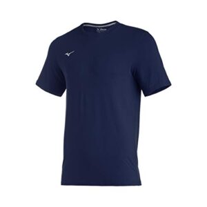 mizuno boys youth comp diamond short sleeve crew, navy, small us