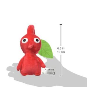 Little Buddy 1647 Pikmin Leaf 7" Plush, 6", Red