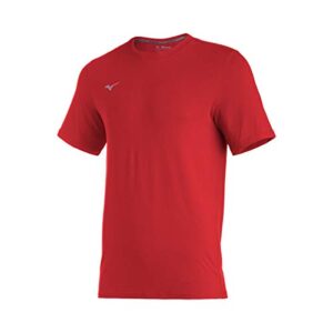 mizuno comp diamond short sleeve crew, red, small