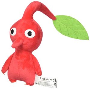 little buddy 1647 pikmin leaf 7" plush, 6", red