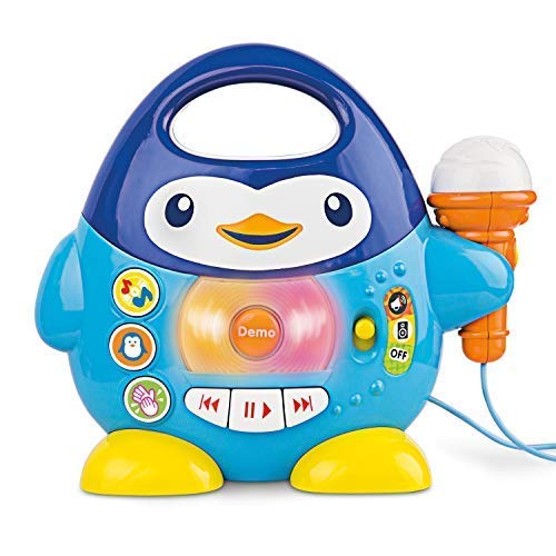 Toddler Karaoke Machine: Fun Musical Toys for Toddlers 1-3 & 3-5 | Ideal Kids Karaoke Machine for Boys | Engaging Toddler Toys 2-3 for Aspiring Little Singers (Penguin)