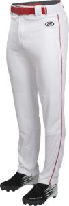 rawlings | launch series full length baseball pants | adult small | white/red