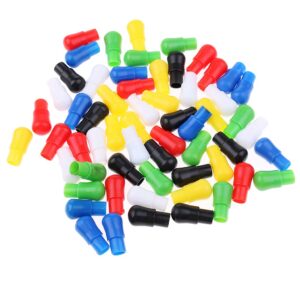 MagiDeal 60pcs 23mm Mixed Color Replacement Plastic Pegs for Traditional Family Game Hexagon Wooden Chinese Checkers