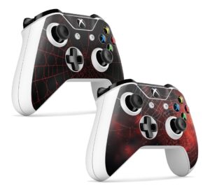 2 x spider controller skins compatible with xbox one s full wrap vinyl sticker