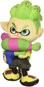 little buddy splatoon 2 series inkling boy neon green plush, 10", multi-colored