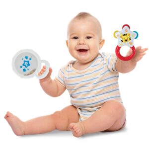 KiddoLab Musical Instruments Set with an Electronic Trumpet and Rattles for Babies. Toddler Learning Toys for Early Development. First Infant Music Toy for 3 to 18 Months Old