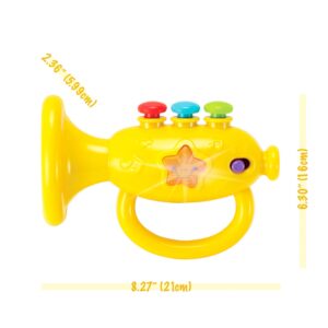 KiddoLab Musical Instruments Set with an Electronic Trumpet and Rattles for Babies. Toddler Learning Toys for Early Development. First Infant Music Toy for 3 to 18 Months Old