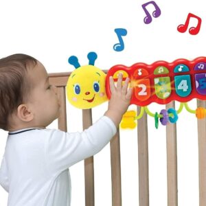 KiddoLab Lira Baby, w/Lights & Music, Spinner & Rings, Musical Caterpillar, Musical Baby Toys 3 Plus Months, Baby Caterpillar Toy, Baby Toy Caterpillar, Caterpillar Stuffed Animal Soft Head for Babies