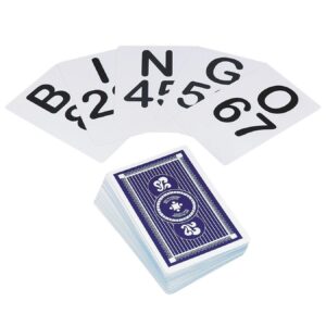 s&s worldwide jumbo bingo calling cards. 5-3/4" high cards with 1-3/4" high numbers and letters can be read from 50 feet or more.