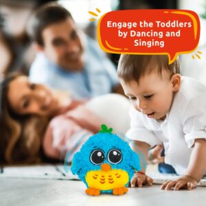 Baby Toys 6-12 Months & Up - 'Mr. Blue' Dancing & Singing Bird - Sound & Touch Activated Musical Toy for Boys & Girls - Ideal Gift for Infants, Babies & Toddlers