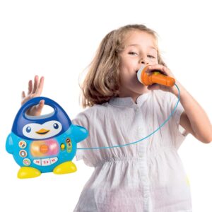 Toddler Karaoke Machine: Fun Musical Toys for Toddlers 1-3 & 3-5 | Ideal Kids Karaoke Machine for Boys | Engaging Toddler Toys 2-3 for Aspiring Little Singers (Penguin)