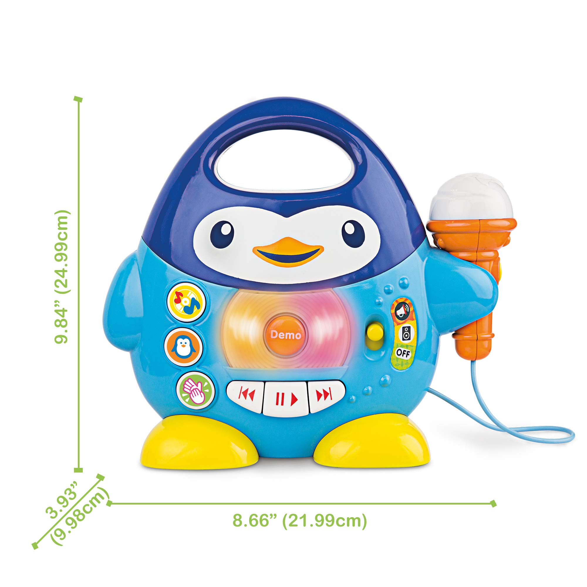 Toddler Karaoke Machine: Fun Musical Toys for Toddlers 1-3 & 3-5 | Ideal Kids Karaoke Machine for Boys | Engaging Toddler Toys 2-3 for Aspiring Little Singers (Penguin)