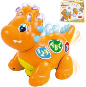 kiddolab baby dinosaur toy.- infant toys with music, lights & dancing activities. development toys for preschool learning, baby toys for 18 months & up