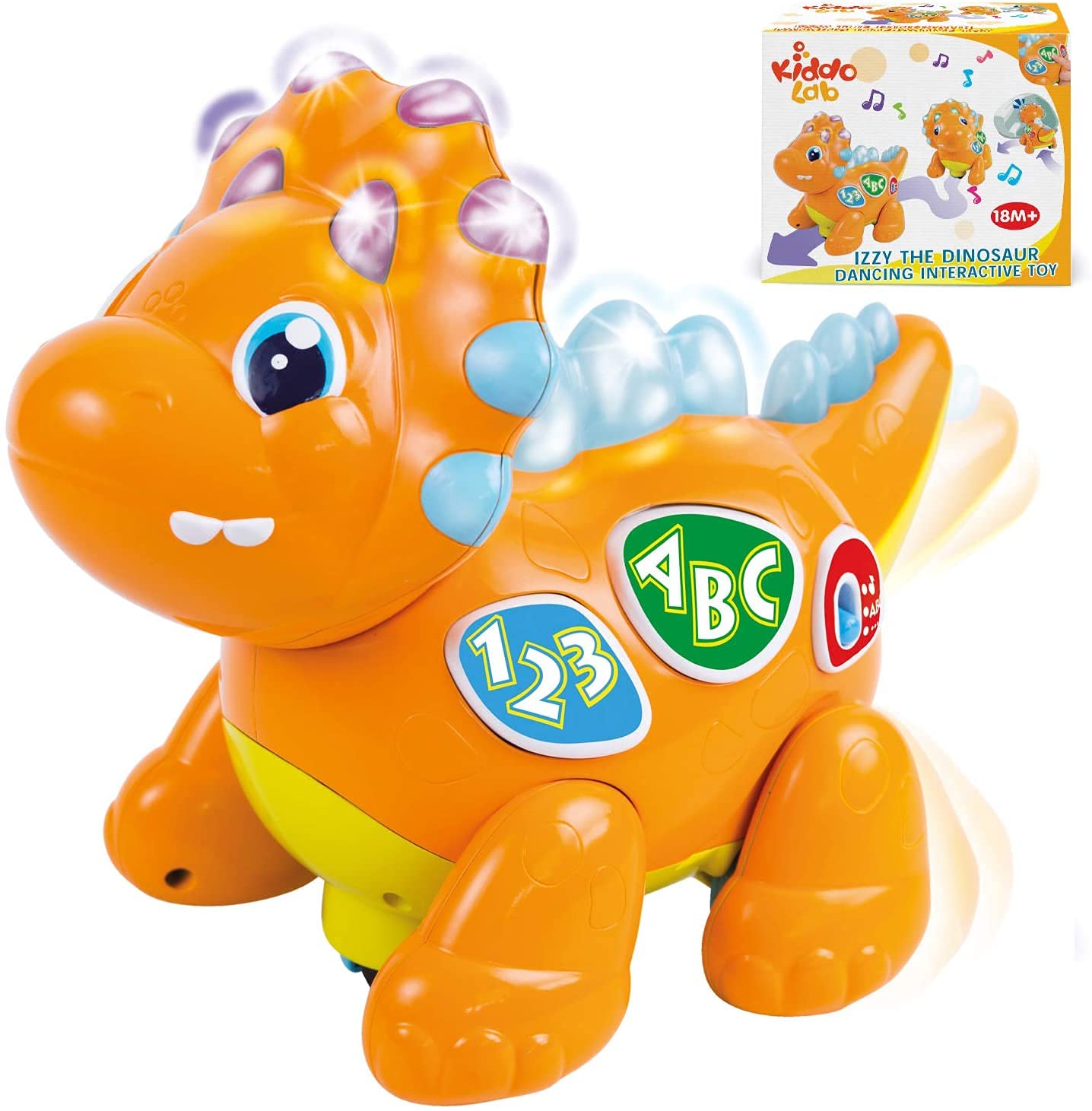 KiddoLab Baby Dinosaur Toy.- Infant Toys with Music, Lights & Dancing Activities. Development Toys for Preschool Learning, Baby Toys for 18 Months & Up