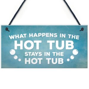 hot tub novelty funny garden hanging wall plaque shed jaccuzi home decor sign