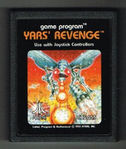 yars' revenge - atari 2600 video arcade game cartridge cx2655 - year 1981