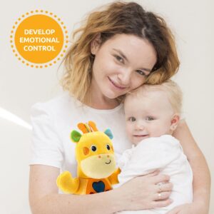 KiddoLab Giraffe Stuffed Animal - Musical Stuffed Giraffe with 3 Light-Up Buttons, 4 Children's Nursery Songs & Sound Effects - Soft Giraffe Plush Toy for Babies & Toddlers