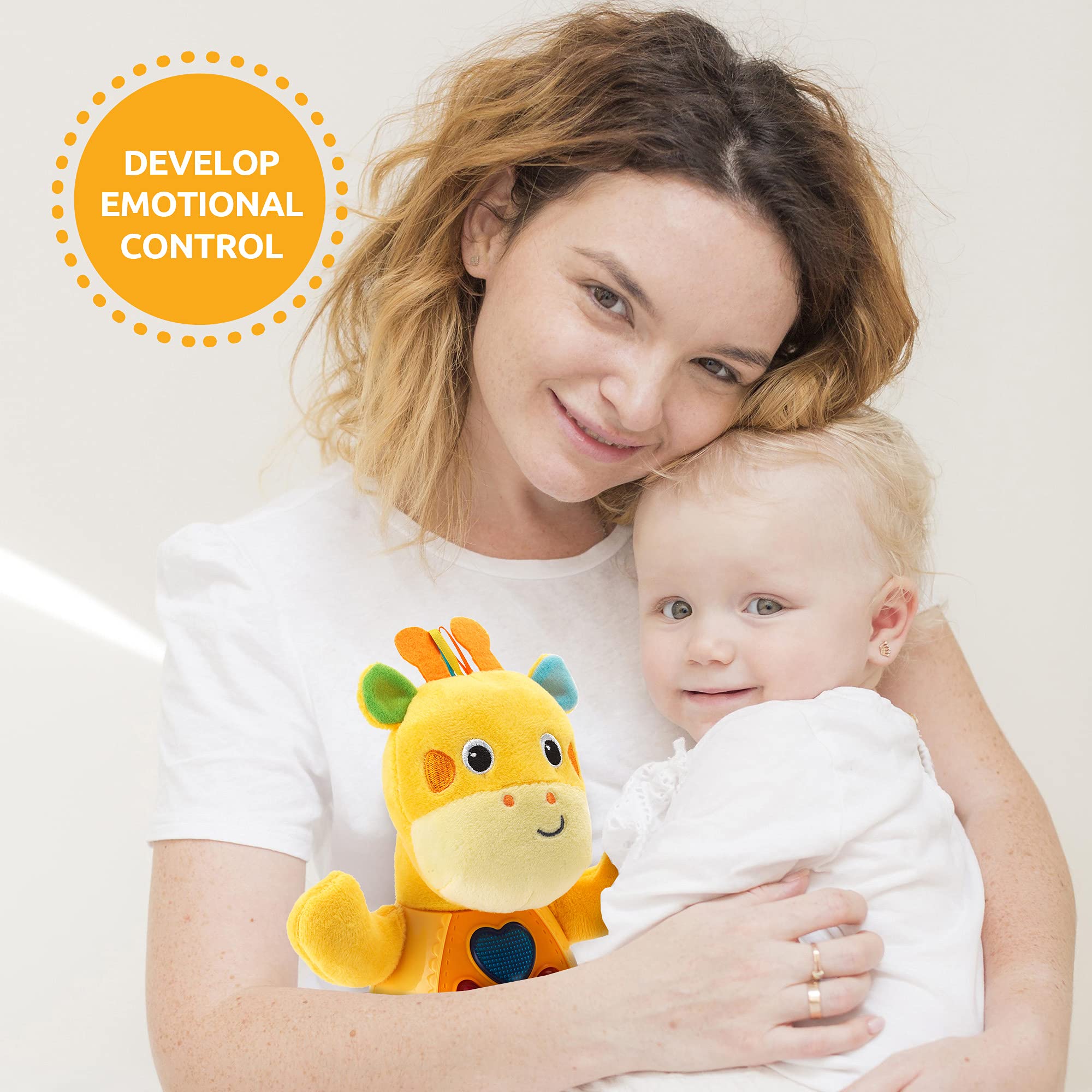 KiddoLab Giraffe Stuffed Animal - Musical Stuffed Giraffe with 3 Light-Up Buttons, 4 Children's Nursery Songs & Sound Effects - Soft Giraffe Plush Toy for Babies & Toddlers