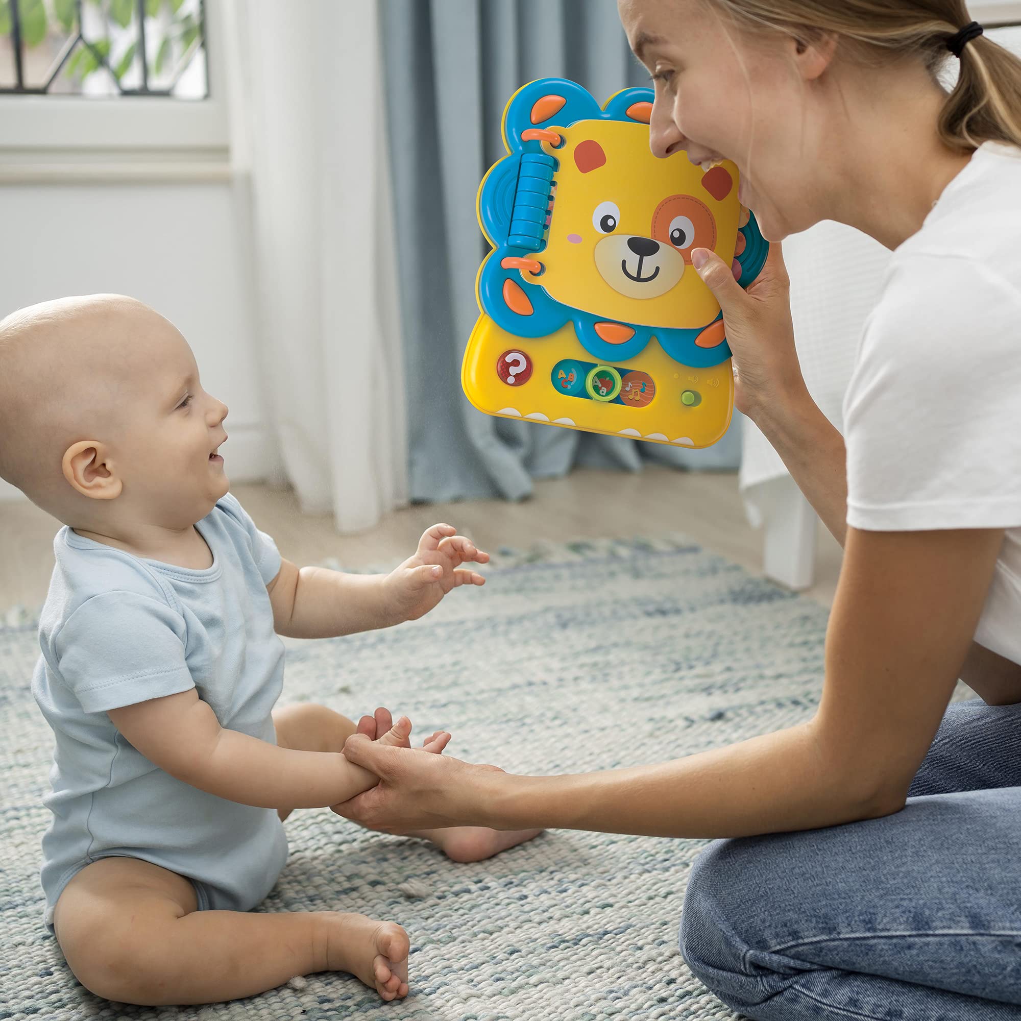 Words and ABC Learning for Toddlers 1-3 Years Old with Chapa The Lion Alphabet Book - Interactive Sound Book with Melodies, Fun Sounds & Light for Early Education and Development