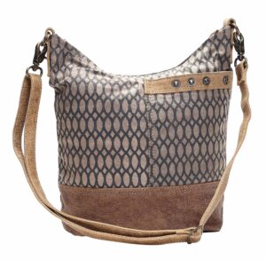 myra bag honey bee upcycled canvas shoulder bag s-1130