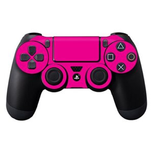 mightyskins skin compatible with sony ps4 controller - solid hot pink | protective, durable, and unique vinyl decal wrap cover | easy to apply, remove, and change styles | made in the usa