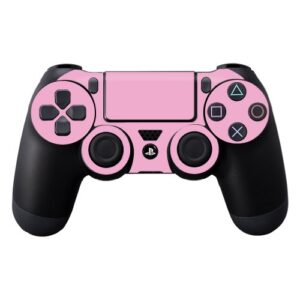 mightyskins skin compatible with sony ps4 controller - solid pink | protective, durable, and unique vinyl decal wrap cover | easy to apply, remove, and change styles | made in the usa