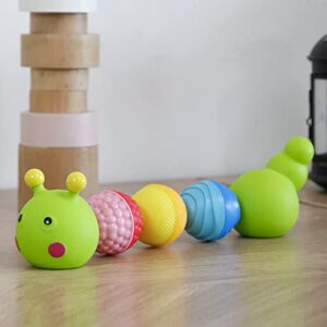 Lalaboom - 8 Piece Bath Caterpillar and Baby Pop Beads - Ages 10 Months to 3 Years - BL500