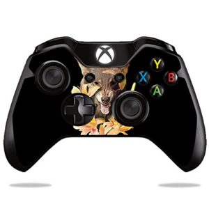 mightyskins skin compatible with microsoft xbox one or one s controller - wolfish flowers | protective, durable, and unique vinyl wrap cover | easy to apply, remove | made in the usa