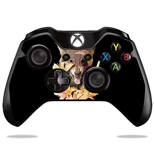 MightySkins Skin Compatible with Microsoft Xbox One or One S Controller - Wolfish Flowers | Protective, Durable, and Unique Vinyl wrap Cover | Easy to Apply, Remove | Made in The USA