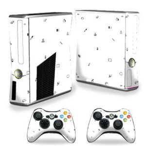 mightyskins skin compatible with x-box 360 xbox 360 s console - pixel pattern | protective, durable, and unique vinyl decal wrap cover | easy to apply, remove, and change styles | made in the usa