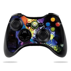 mightyskins skin compatible with microsoft xbox 360 controller - midnight mischief | protective, durable, and unique vinyl wrap cover | easy to apply, remove, and change styles | made in the usa