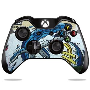 mightyskins skin compatible with microsoft xbox one or one s controller - robo shark | protective, durable, and unique vinyl wrap cover | easy to apply, remove, and change styles | made in the usa