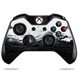 mightyskins skin compatible with microsoft xbox one or one s controller - mountain waves | protective, durable, and unique vinyl wrap cover | easy to apply, remove | made in the usa