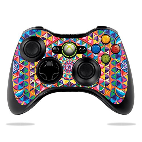 MightySkins Skin Compatible with Microsoft Xbox 360 Controller - Rainbow Kaleidoscope | Protective, Durable, and Unique Vinyl wrap cover | Easy to Apply, Remove, and Change Styles | Made in The USA