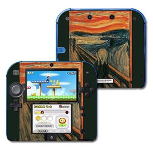 mightyskins skin compatible with nintendo 2ds - the scream | protective, durable, and unique vinyl decal wrap cover | easy to apply, remove, and change styles | made in the usa