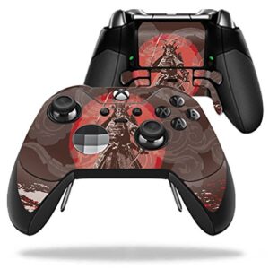 mightyskins skin compatible with microsoft xbox one elite controller - samurai battle | protective, durable, and unique vinyl wrap cover | easy to apply, remove, and change styles | made in the usa