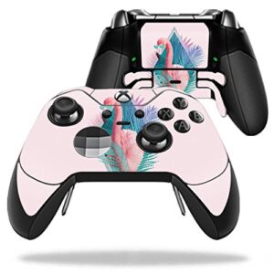 mightyskins skin compatible with microsoft xbox one elite controller - flamingo vice | protective, durable, and unique vinyl wrap cover | easy to apply, remove, and change styles | made in the usa